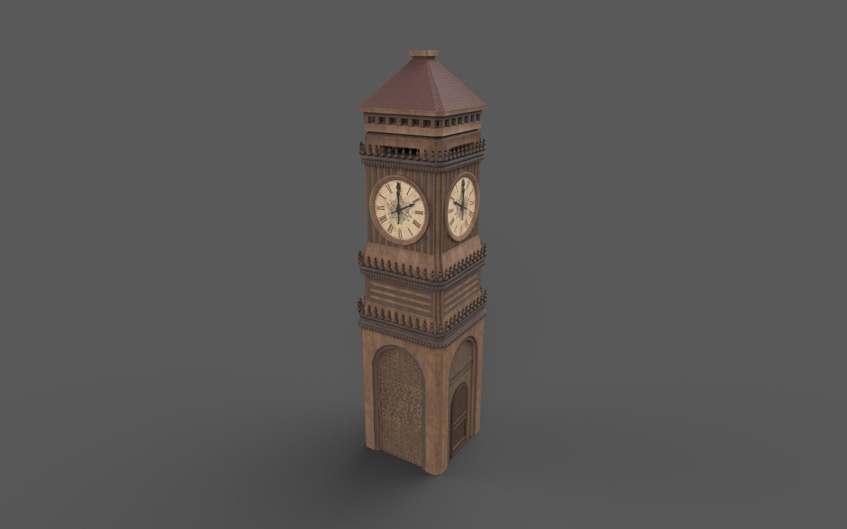 3D Clock Tower Model - TurboSquid 1831224