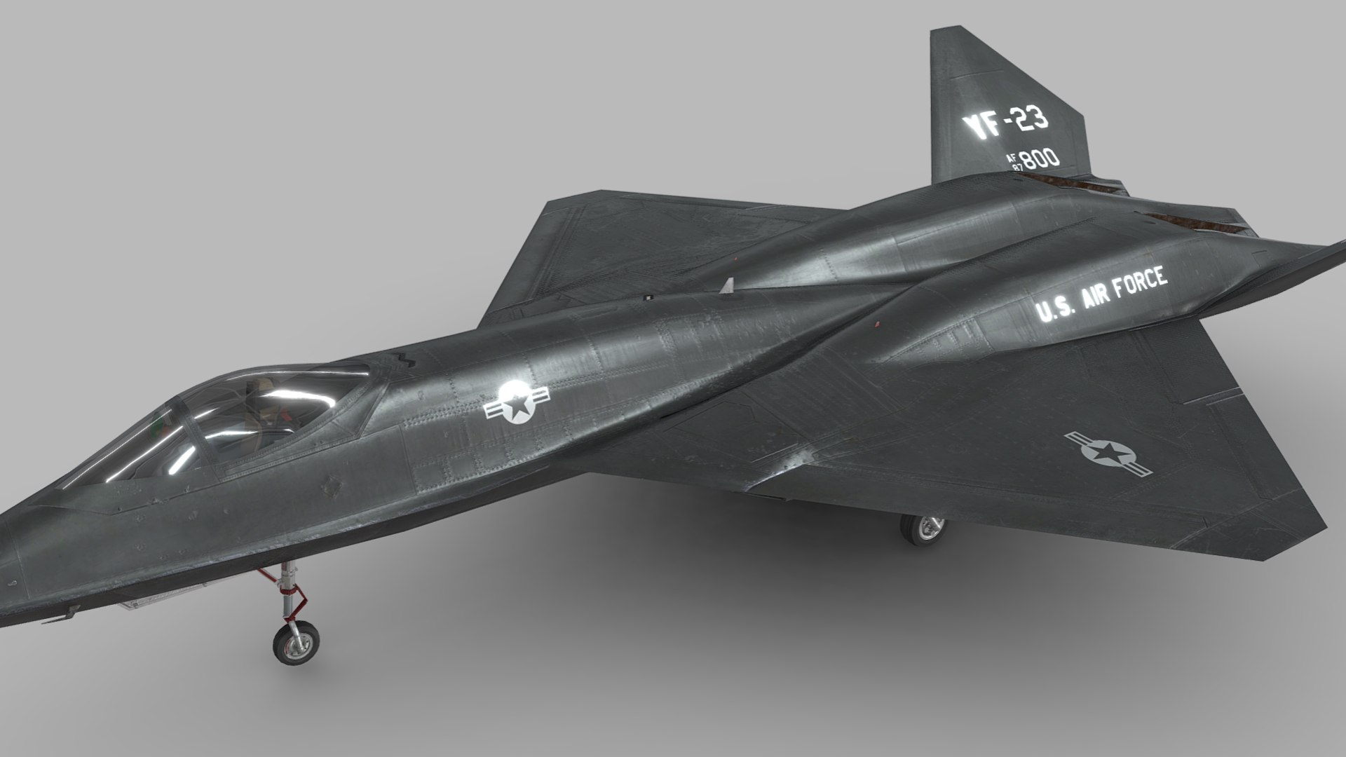 3D YF-23 Black Widow PBR Model - TurboSquid 2207218