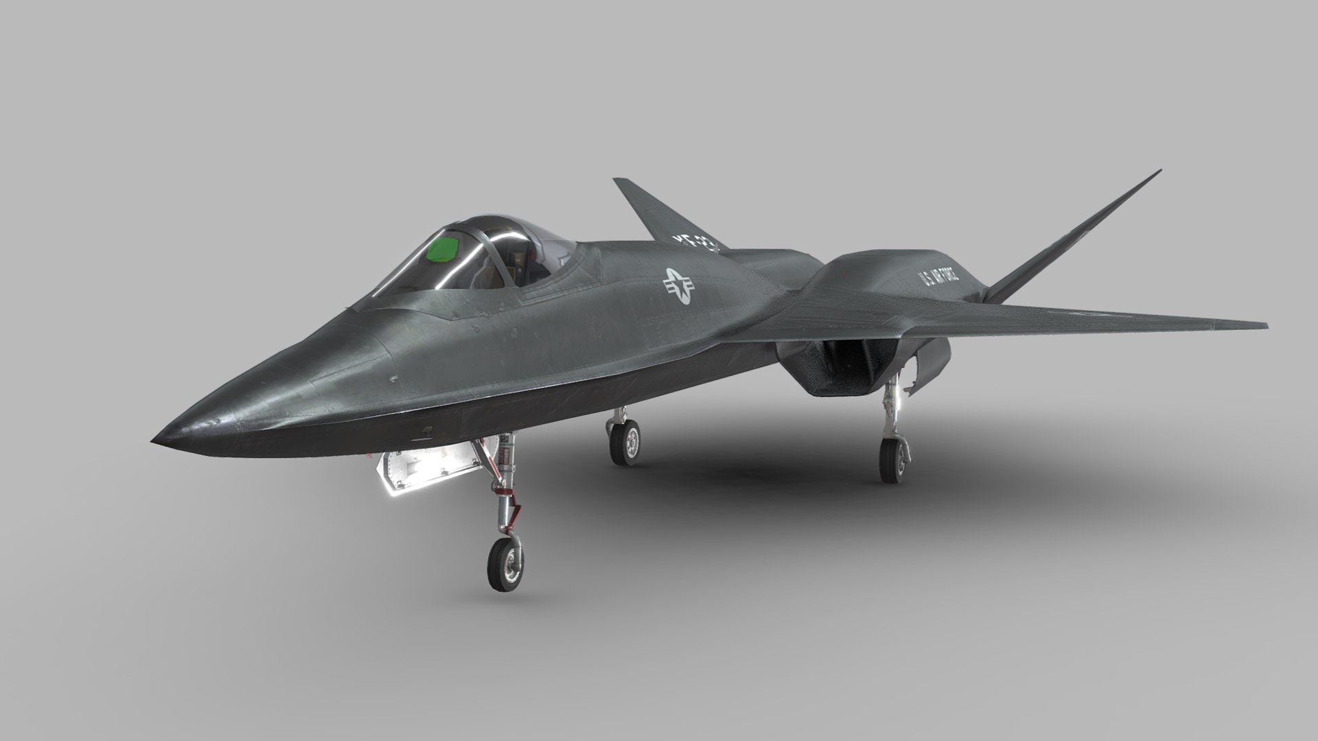 3D YF-23 Black Widow PBR Model - TurboSquid 2207218