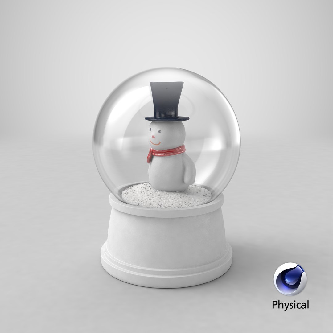 Snow globe snowman model - TurboSquid 1527962