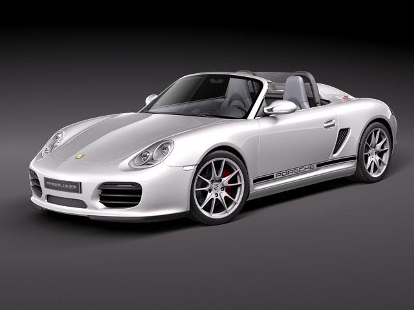 Porsche Boxster Spyder Roadster 3d Model