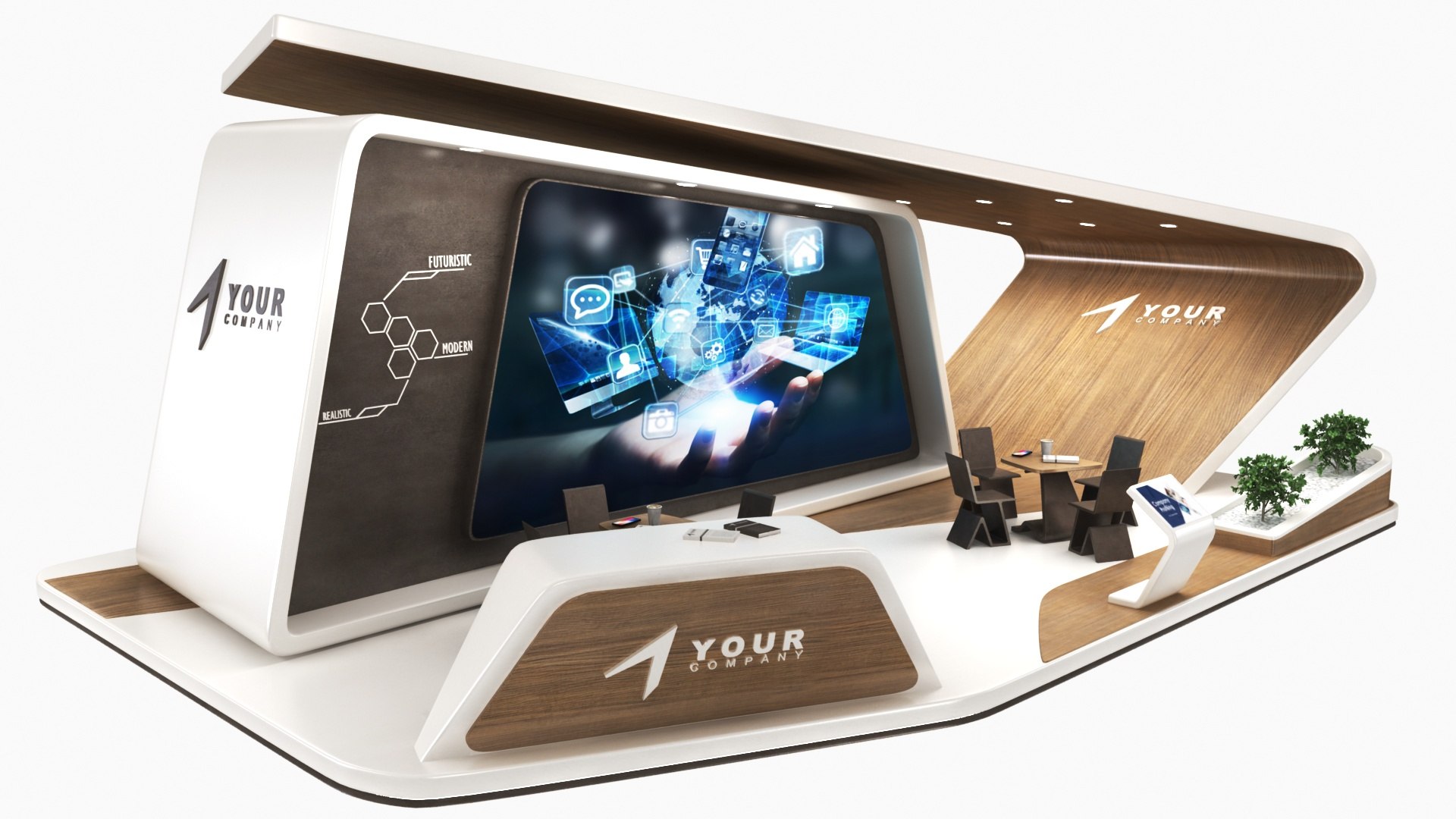 Futuristic Exhibition Stand Collection 3D - TurboSquid 1894942