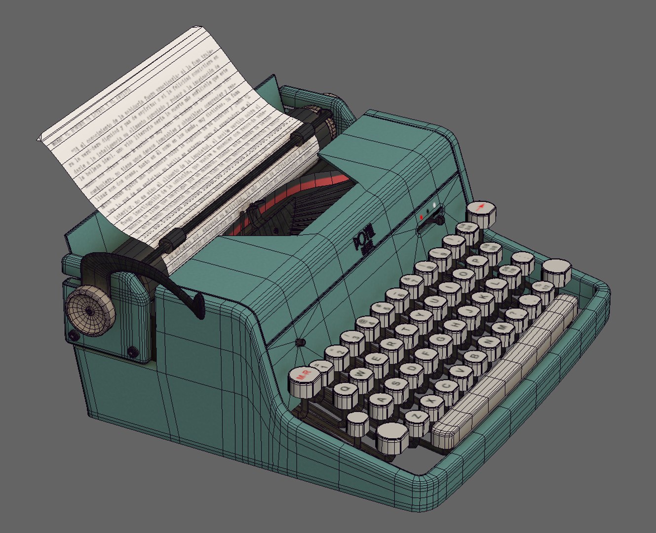 3D Typewriter Writer - TurboSquid 1699827
