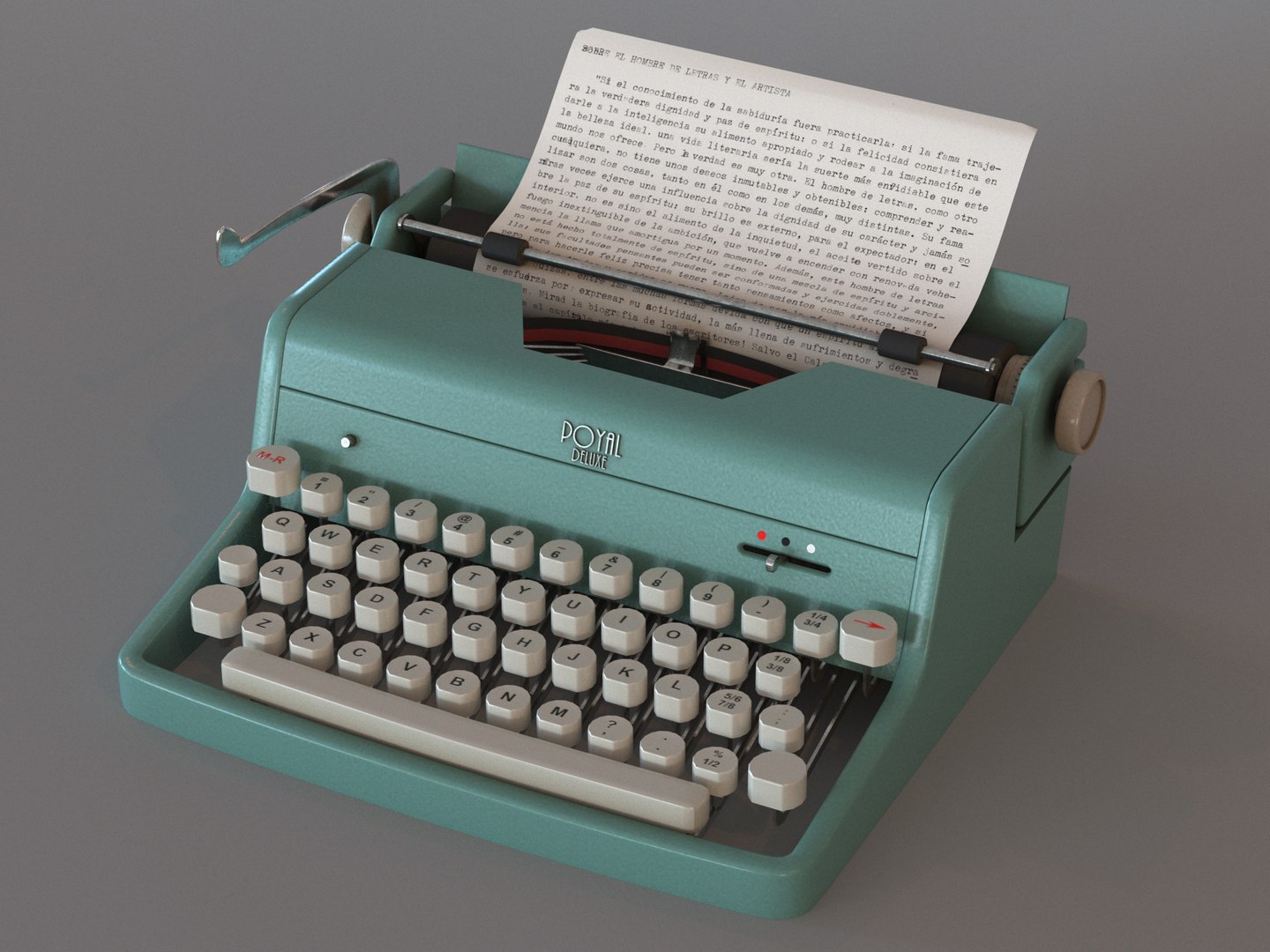 3D Typewriter Writer - TurboSquid 1699827