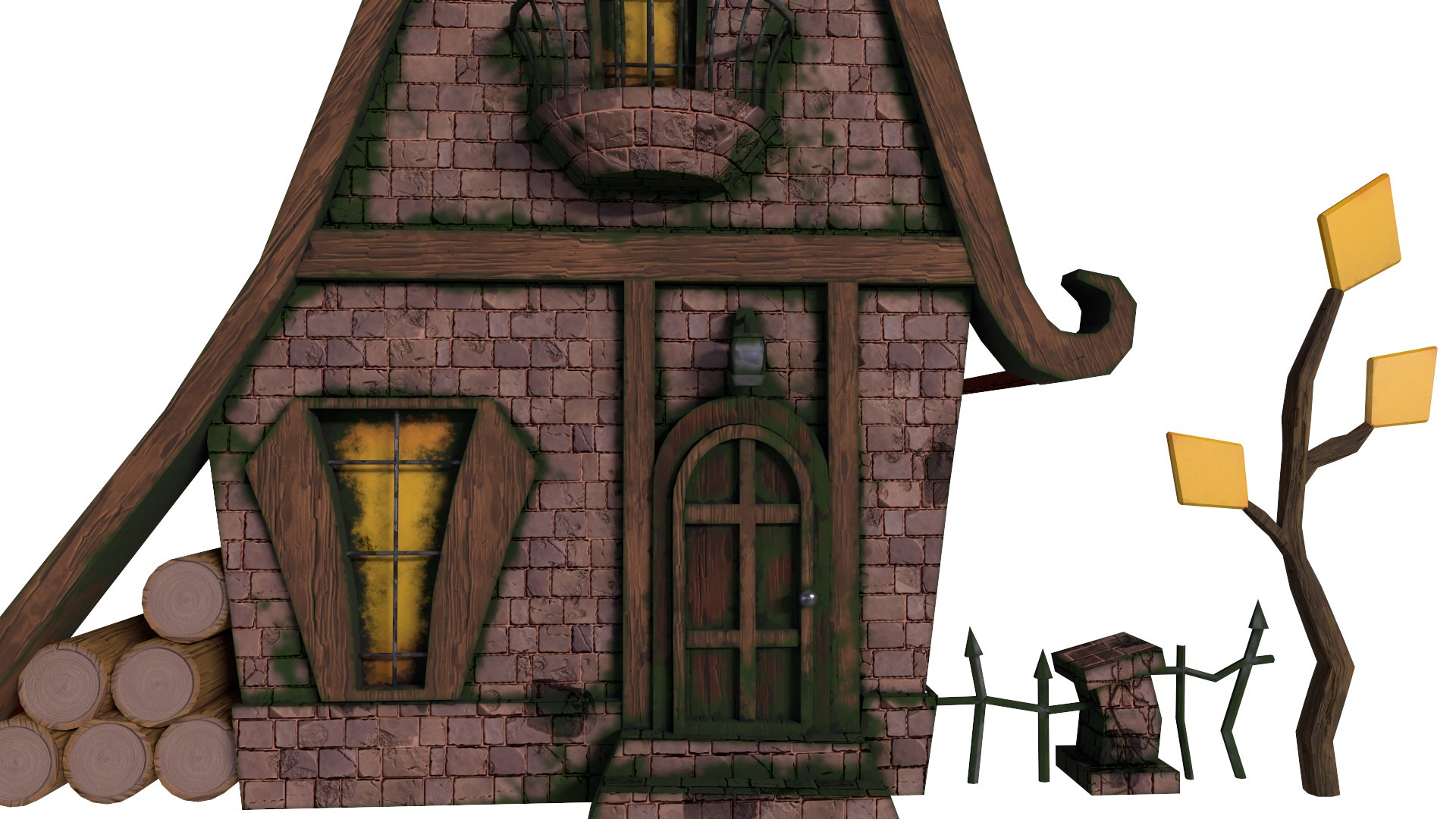 Low Poly Old House 3D Model - TurboSquid 2274527