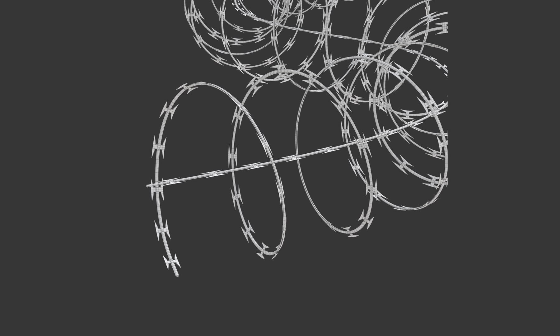 3D Adaptable Razor Wire - TurboSquid 2337116