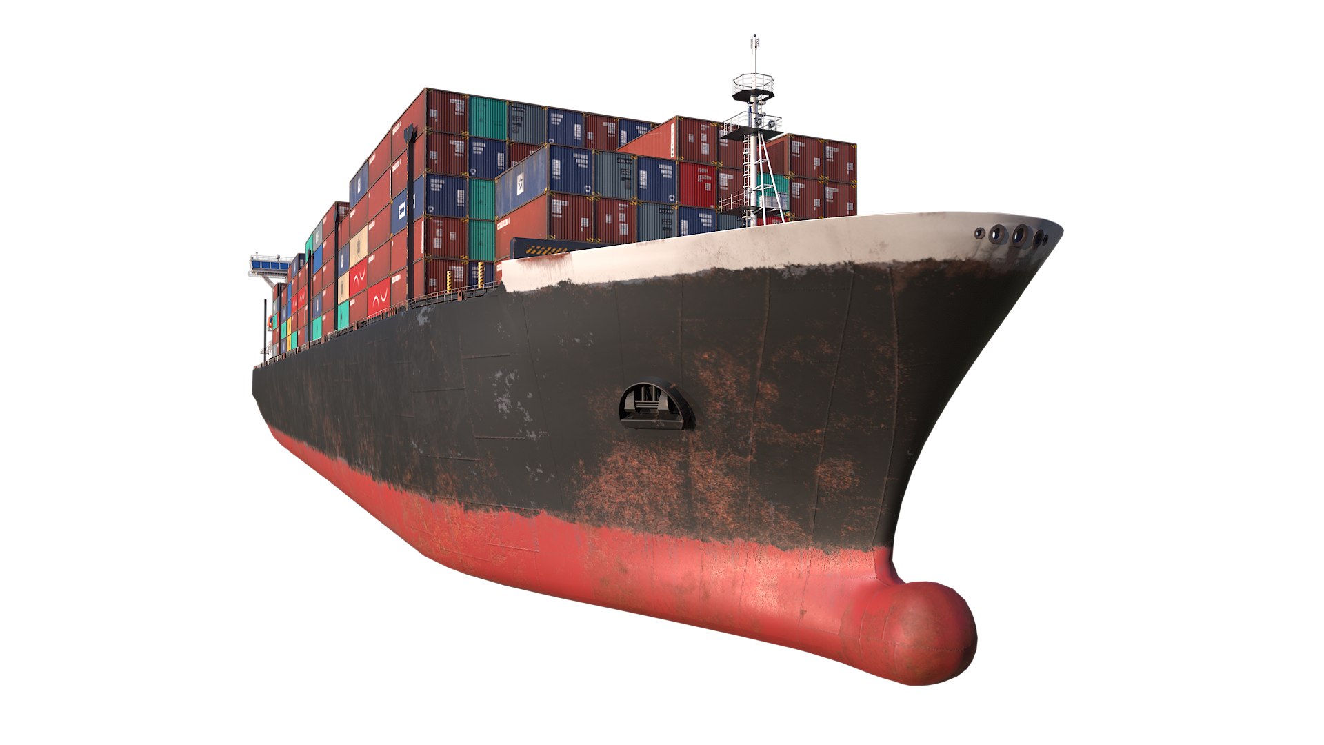 Realtime Container Cargo Ship 3D Model - TurboSquid 2162481