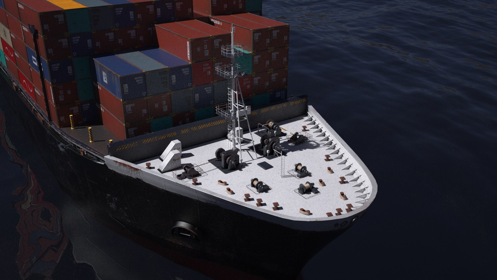 Realtime Container Cargo Ship 3D Model - TurboSquid 2162481