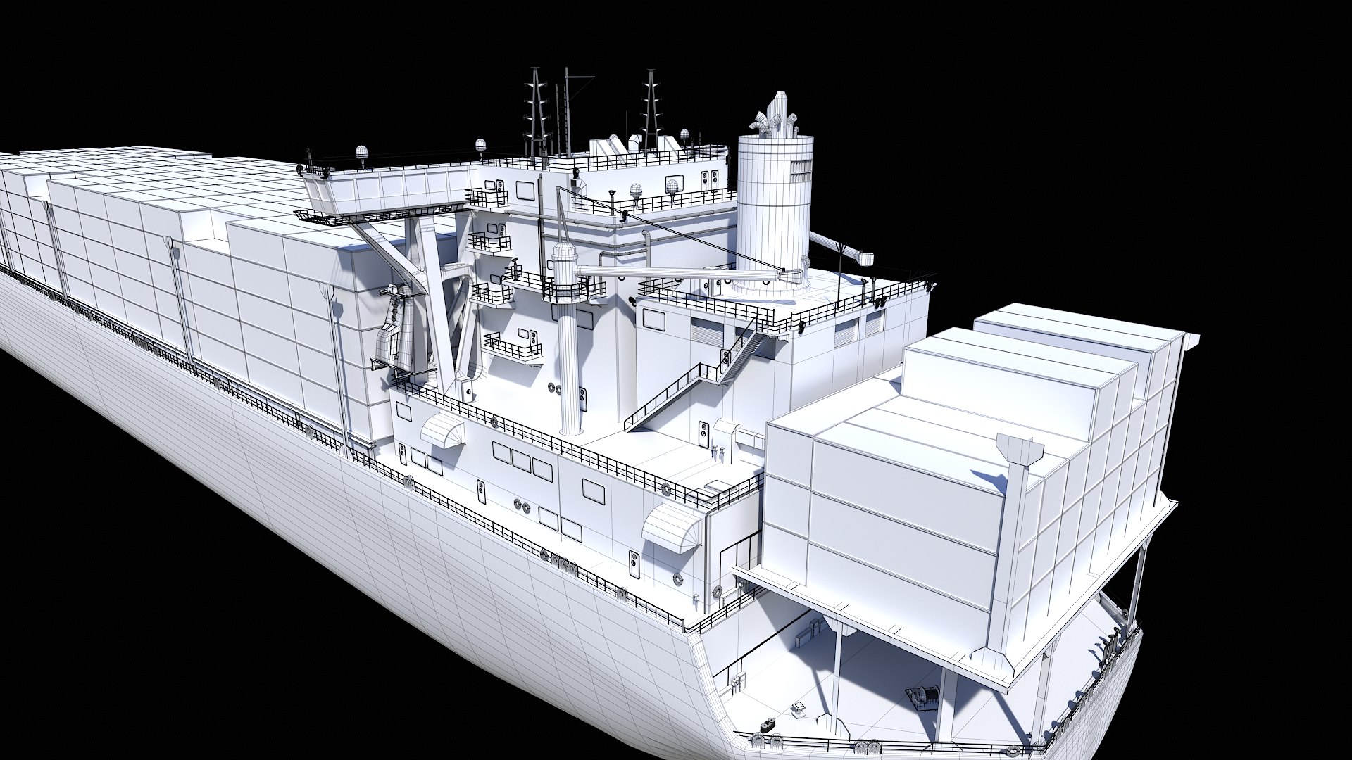 Realtime Container Cargo Ship 3D Model - TurboSquid 2162481