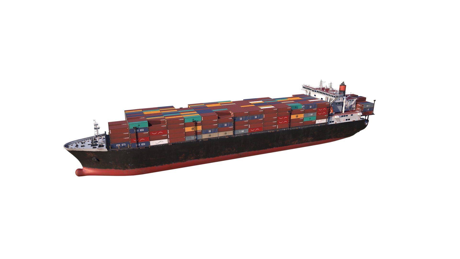 Realtime Container Cargo Ship 3D Model - TurboSquid 2162481