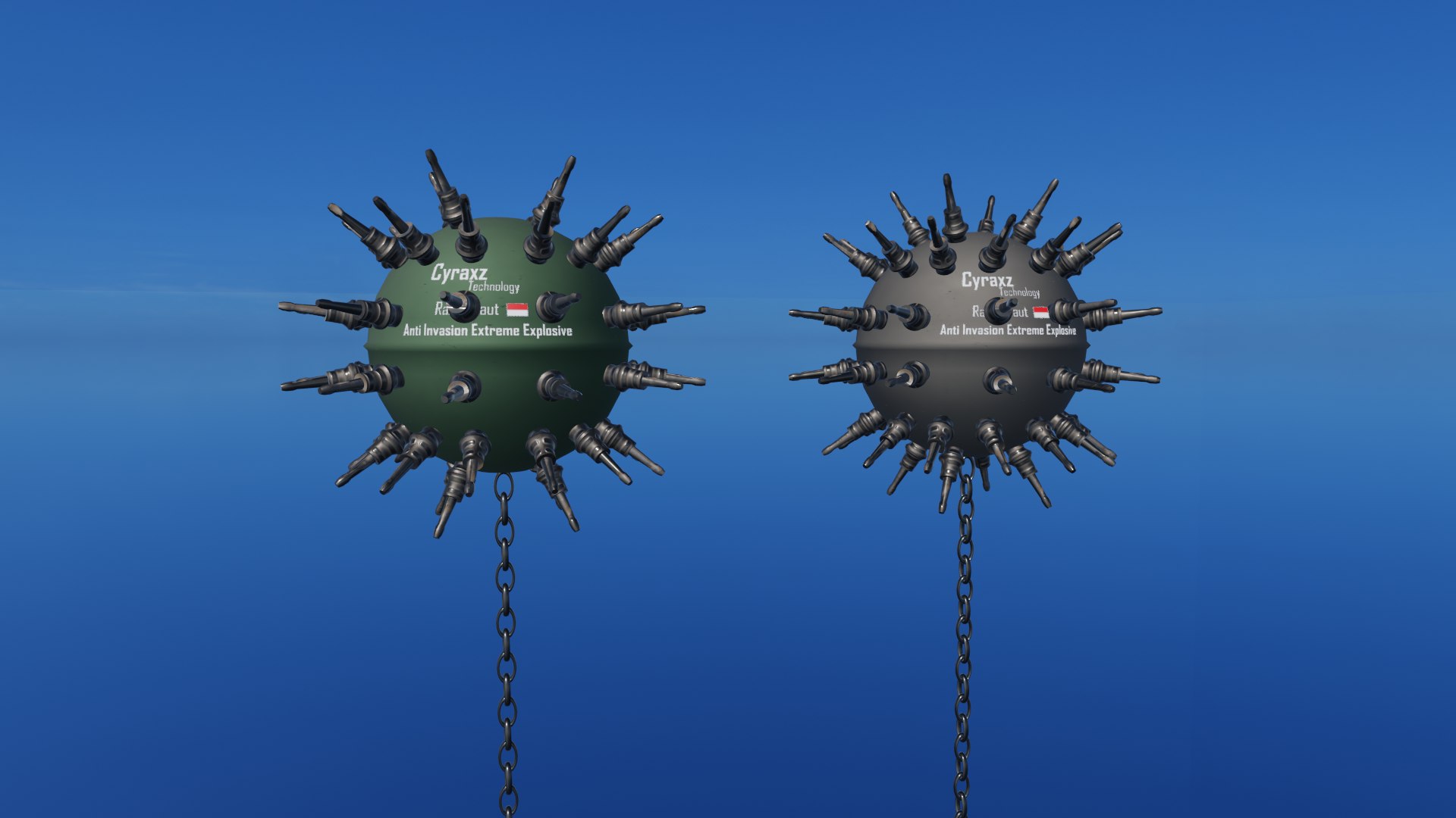 3D Sea Mines Cyraxz Technology Anti Invasion Extreme Explosive ...