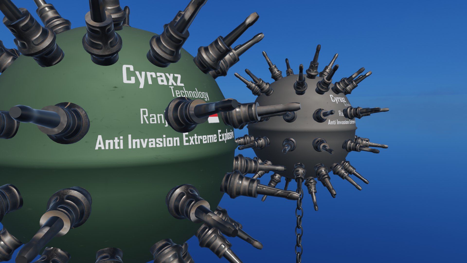 3D Sea Mines Cyraxz Technology Anti Invasion Extreme Explosive ...