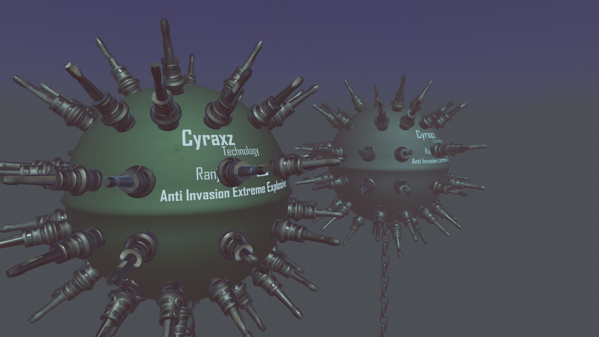 3D Sea Mines Cyraxz Technology Anti Invasion Extreme Explosive ...