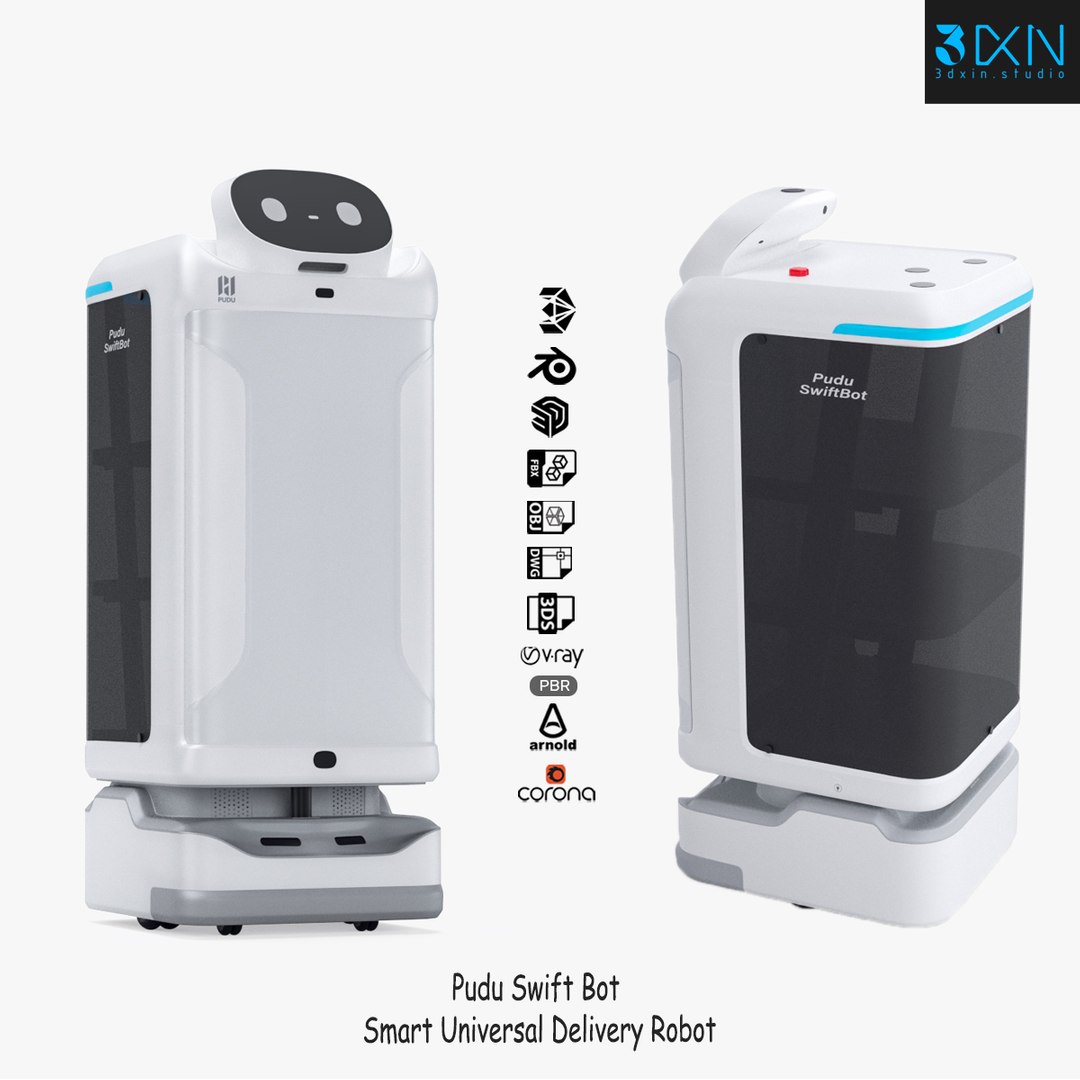 Pudu Swift Bot スマートユニバーサルデリバリーロボット3Dモデル - TurboSquid 2283624
