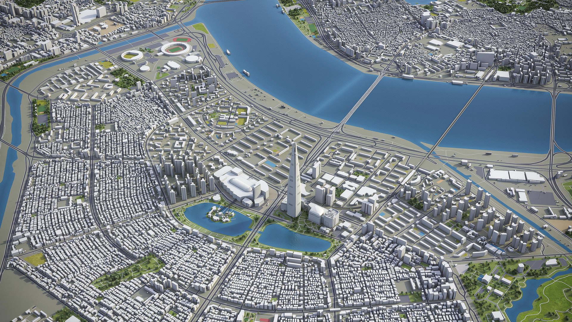 Seoul korea urban 3D model - TurboSquid 1334516