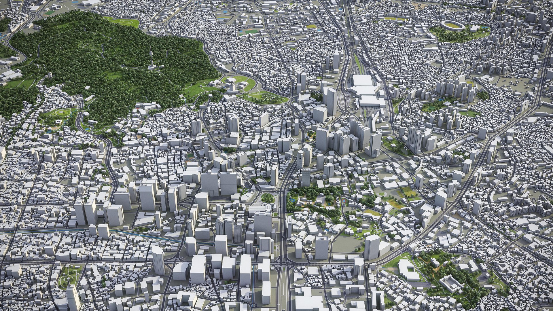 Seoul korea urban 3D model - TurboSquid 1334516