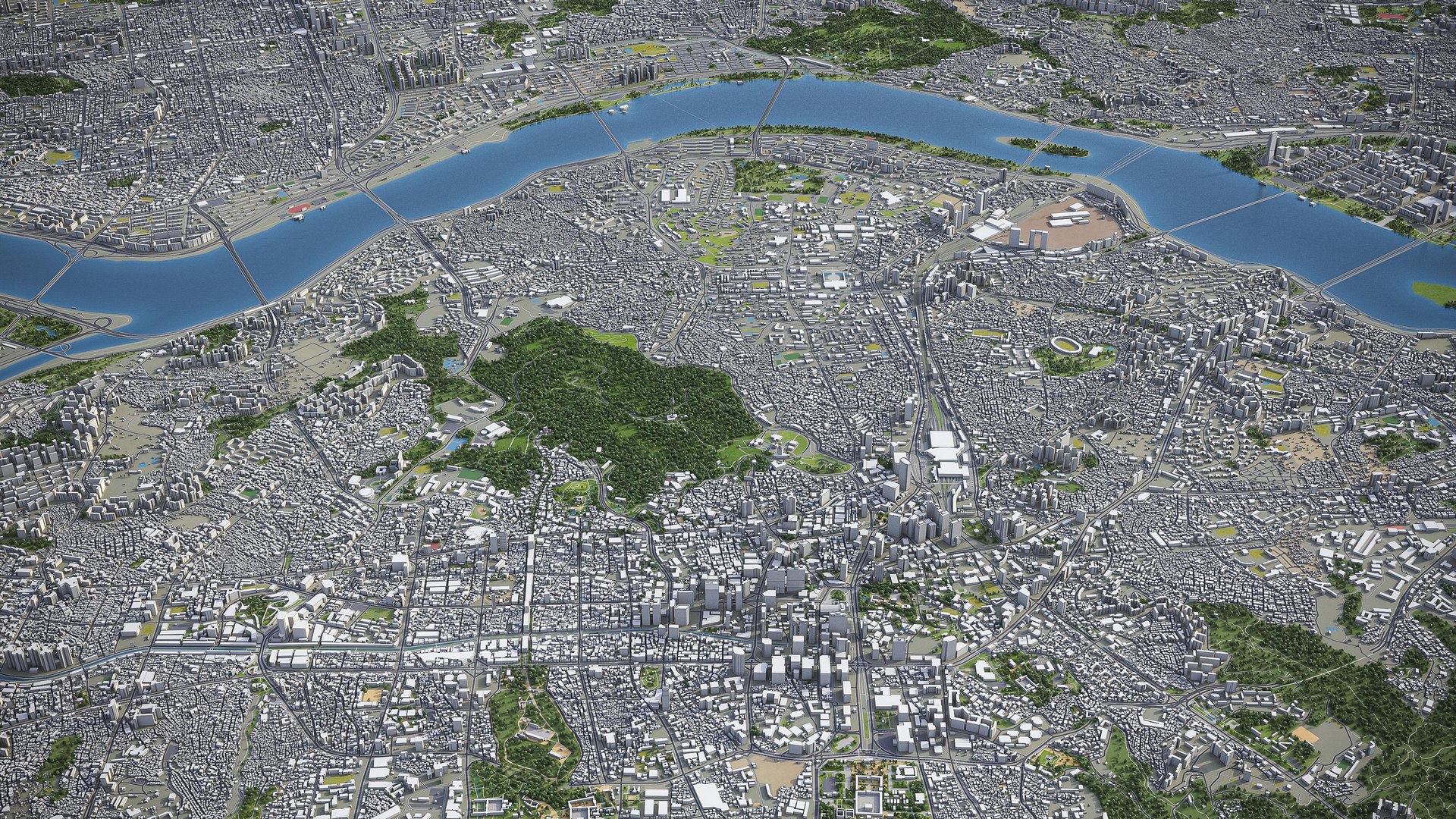 Seoul korea urban 3D model - TurboSquid 1334516