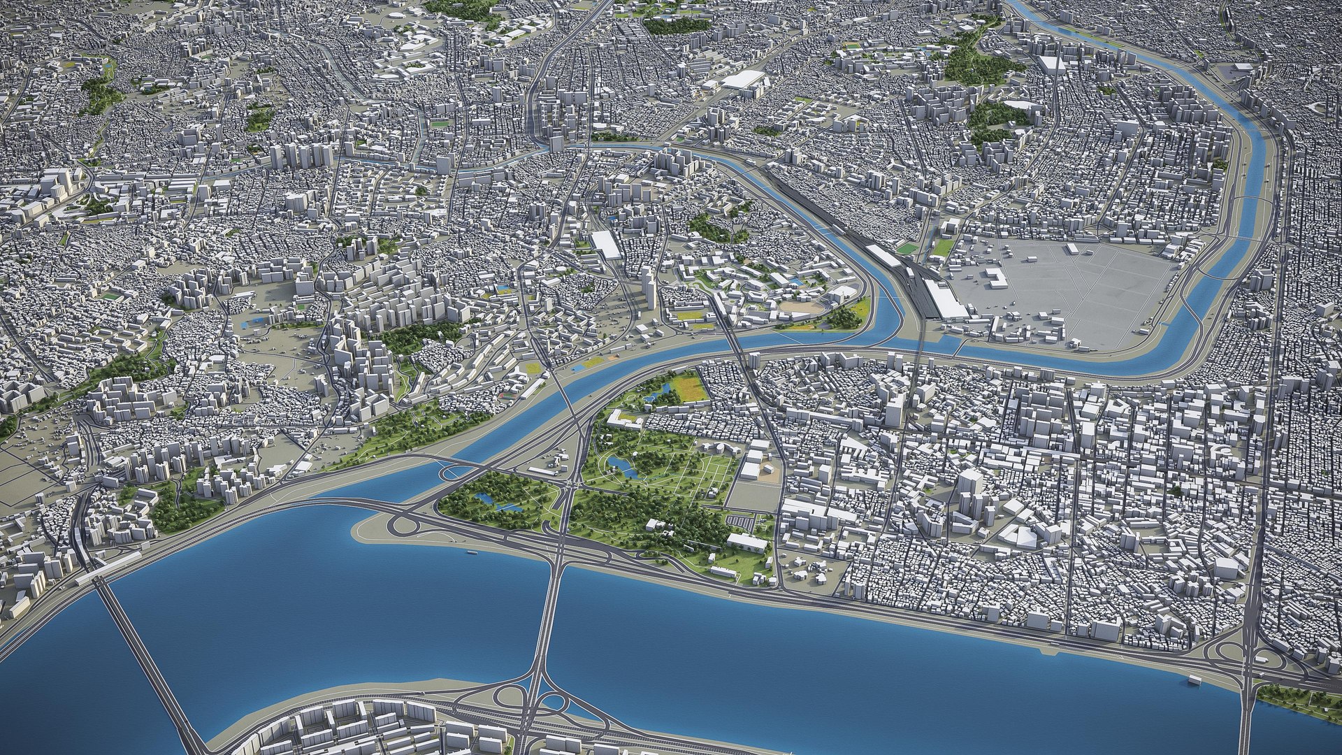 Seoul korea urban 3D model - TurboSquid 1334516