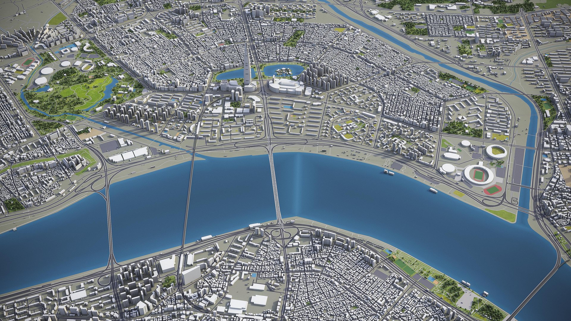 Seoul korea urban 3D model - TurboSquid 1334516