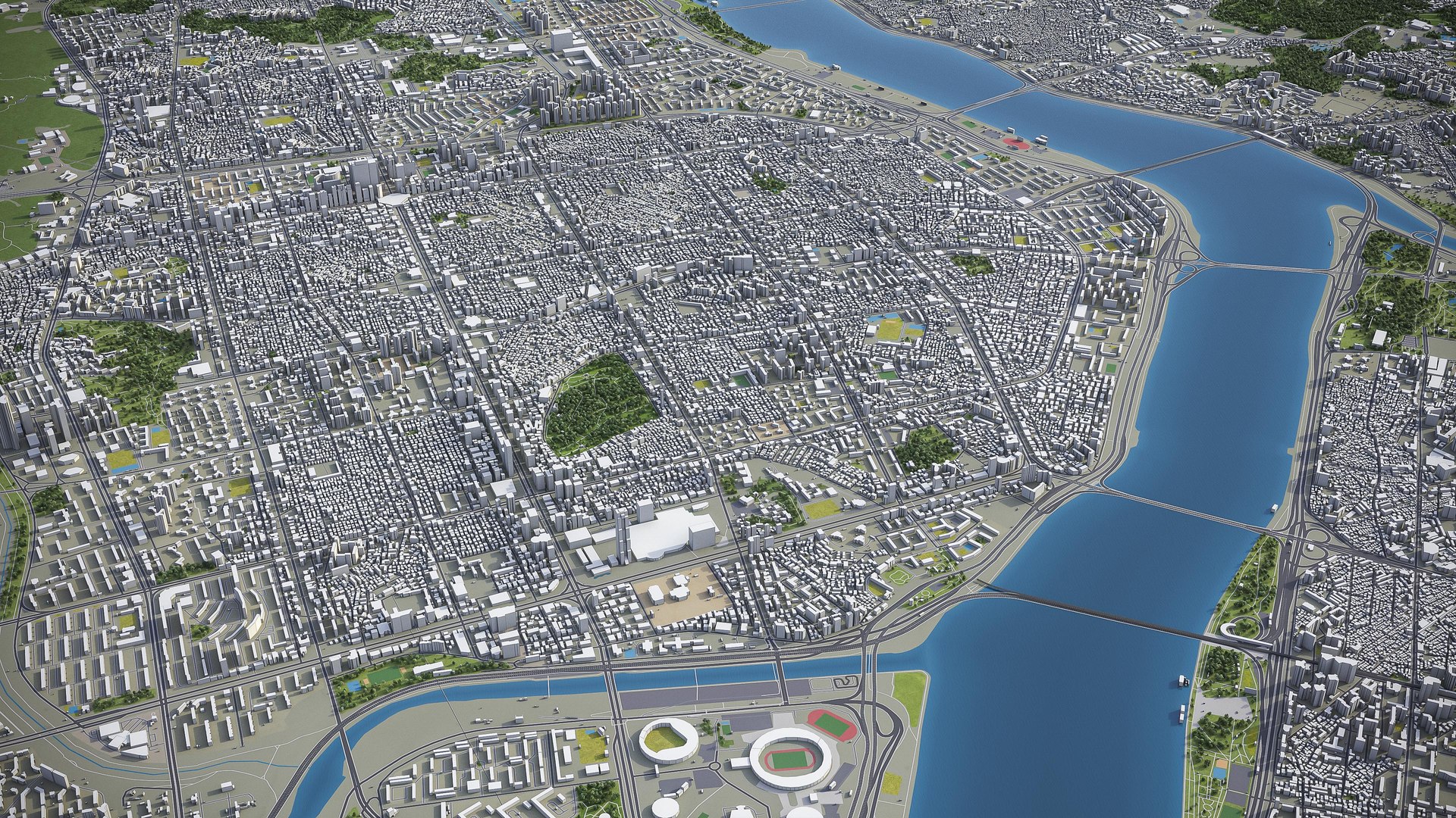 Seoul korea urban 3D model - TurboSquid 1334516