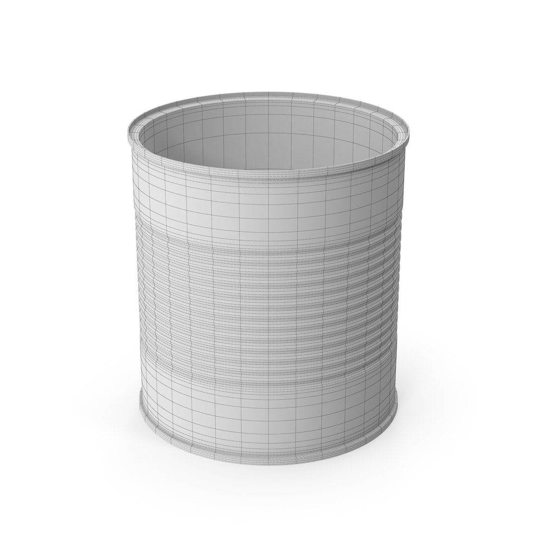 Steel Tin Can 3D Model - TurboSquid 2251645