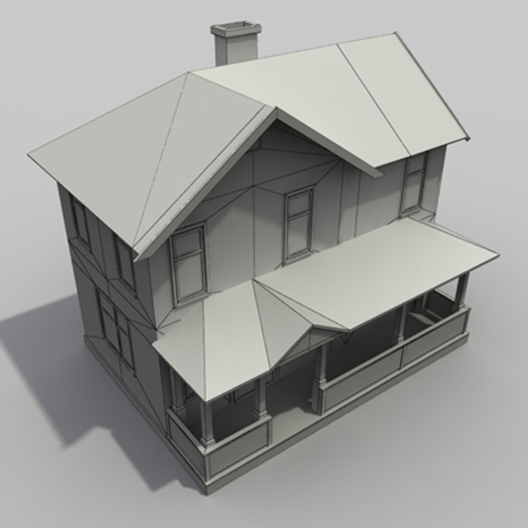 3d Small Town House Building