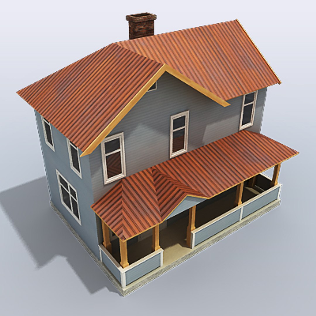 3d Small Town House Building