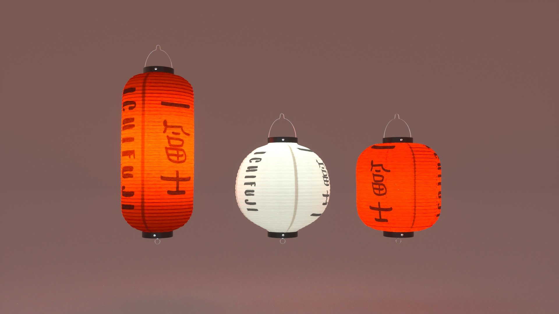 Japanese Lanterns Model - TurboSquid 1537011