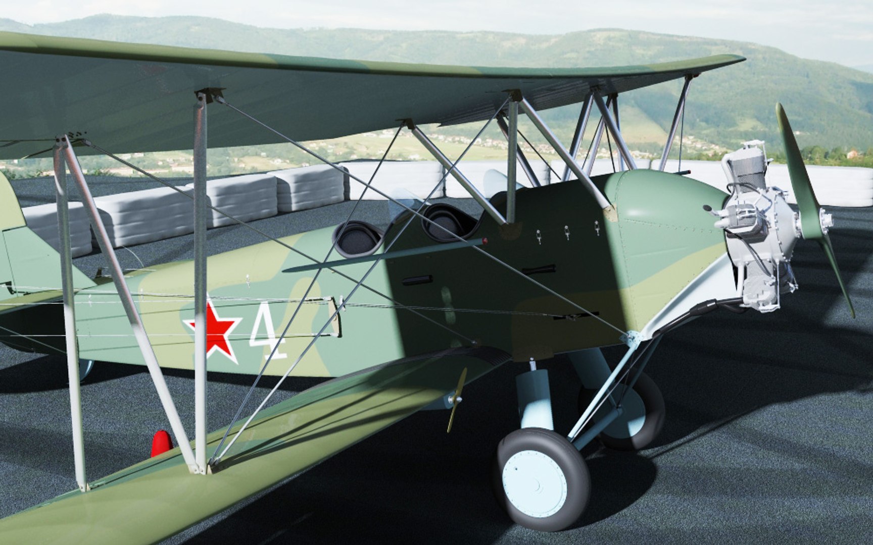 3d Model Of Polikarpov Po-2 Soviet Biplane