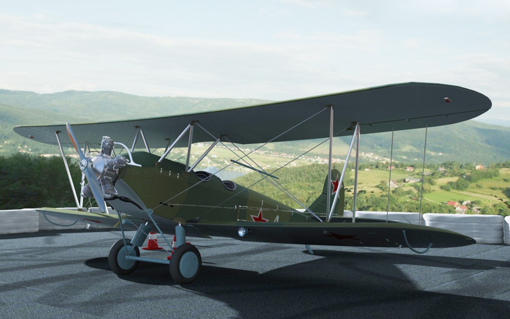 3d Model Of Polikarpov Po-2 Soviet Biplane