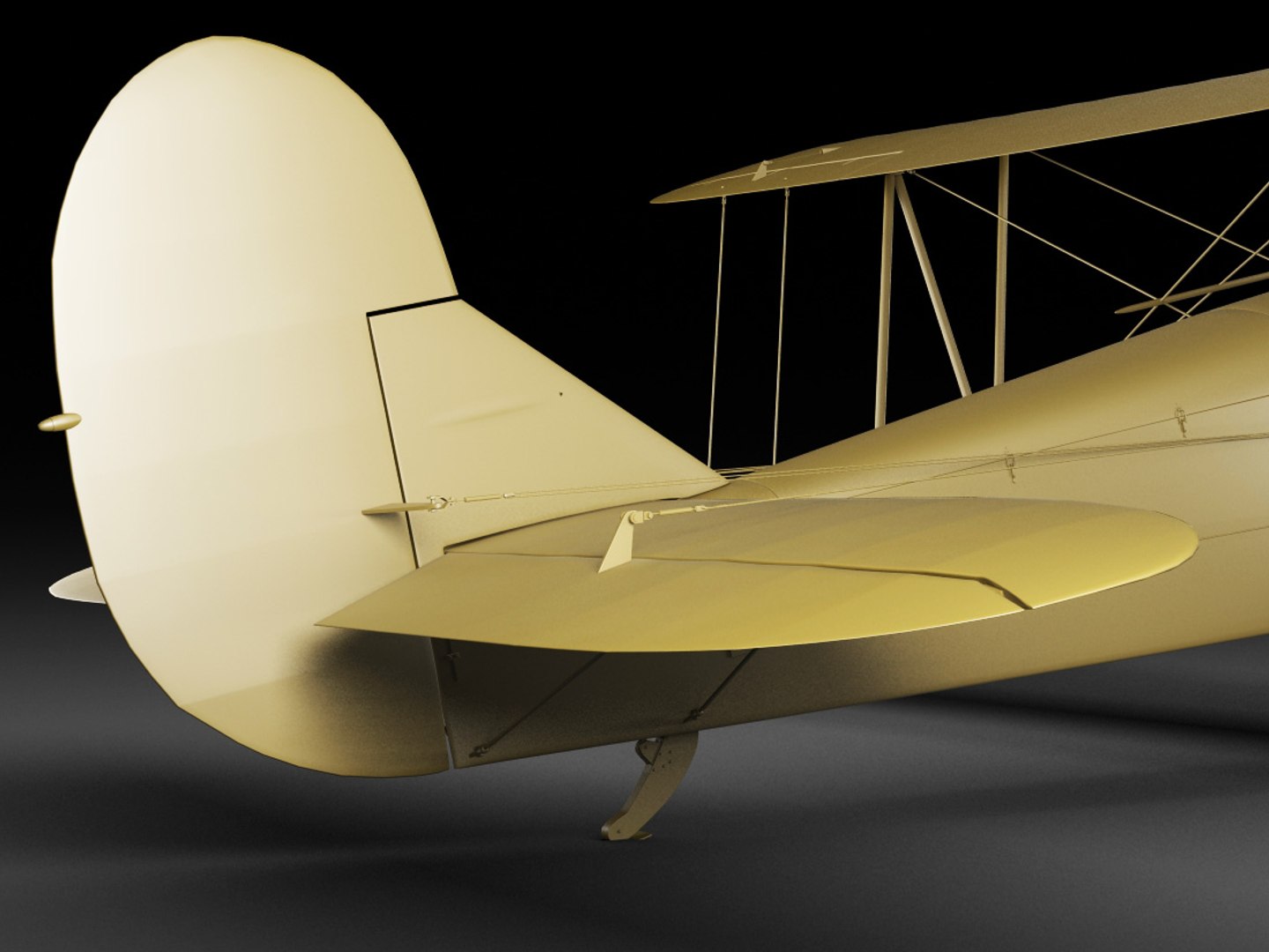 3d model of polikarpov po-2 soviet biplane