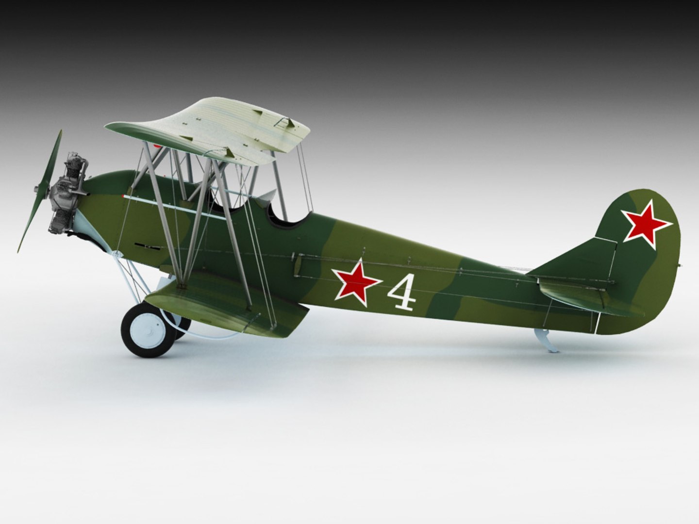 3d Model Of Polikarpov Po-2 Soviet Biplane