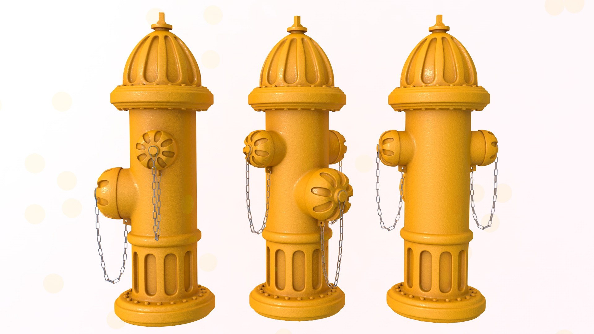 Fire Hydrant Yellow model - TurboSquid 1752319