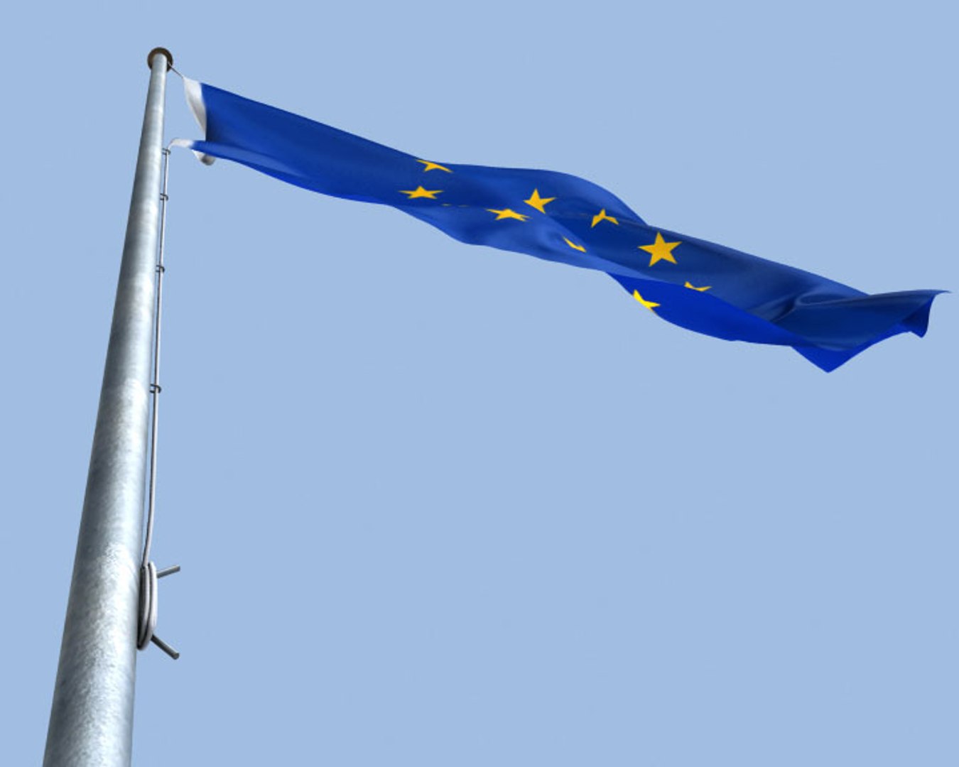 max animation european union flag wind