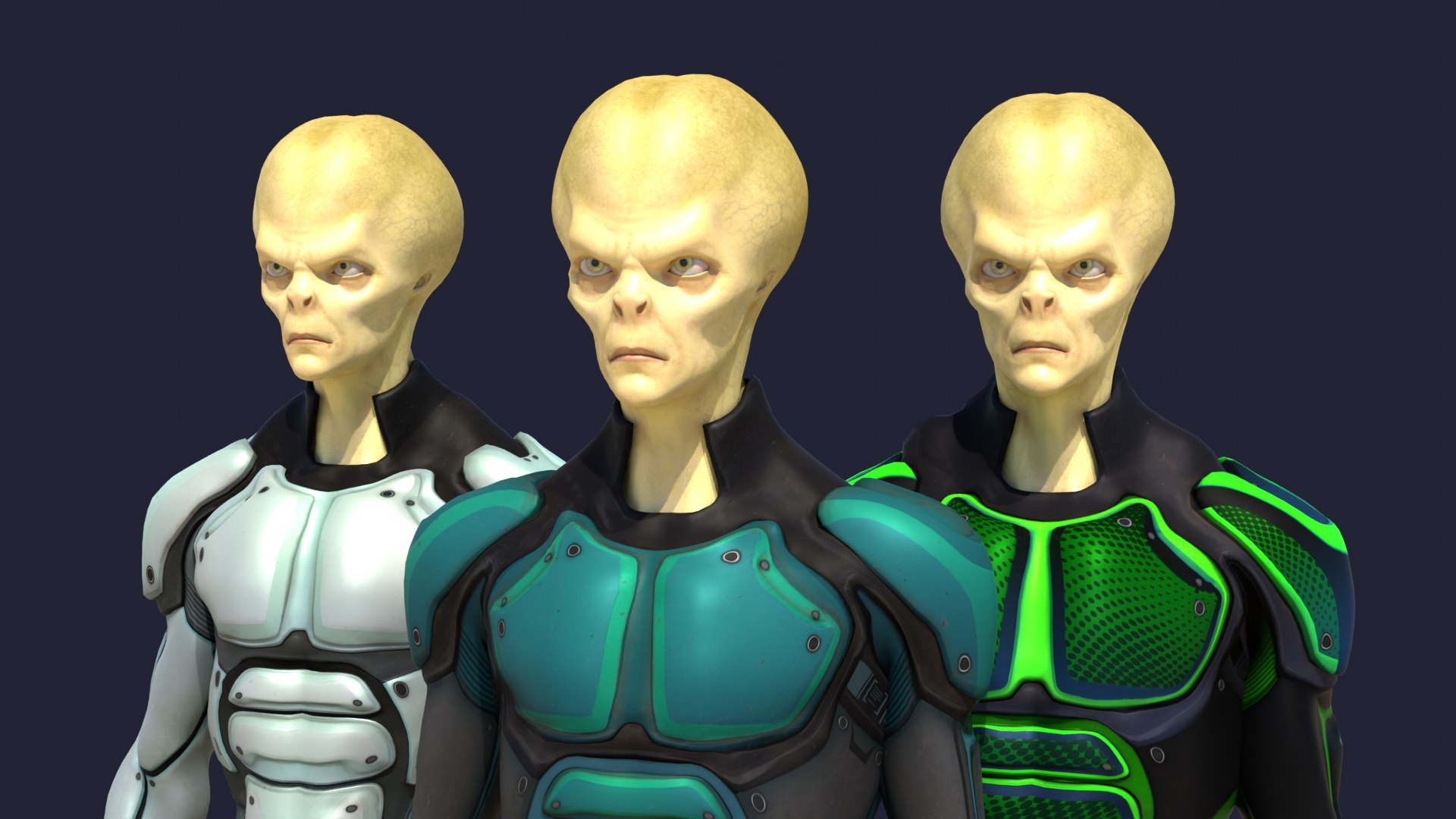 3D Alien Soldiers 3D Model - TurboSquid 2182784