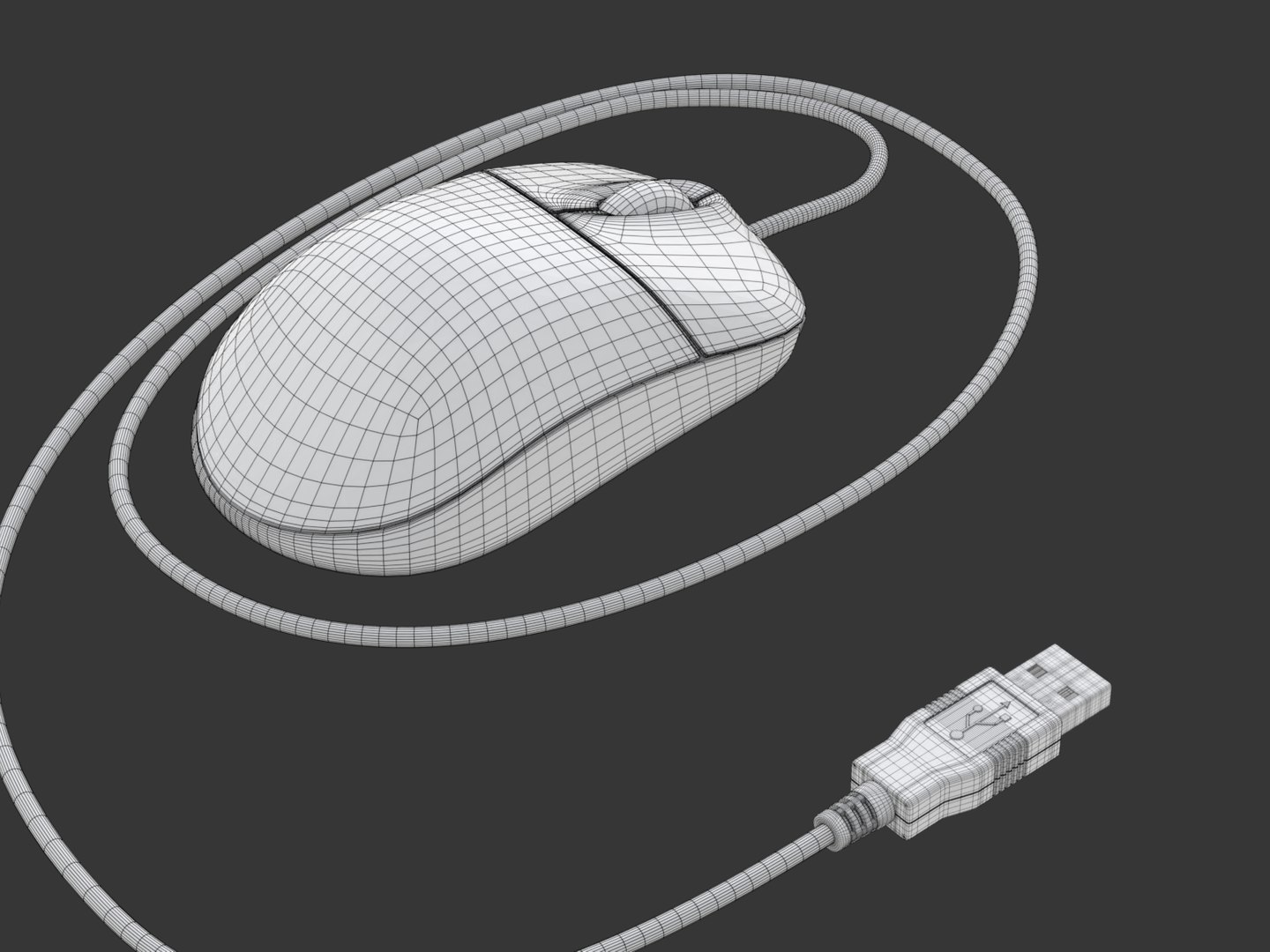 Computer mouse plug 3D model - TurboSquid 1337118