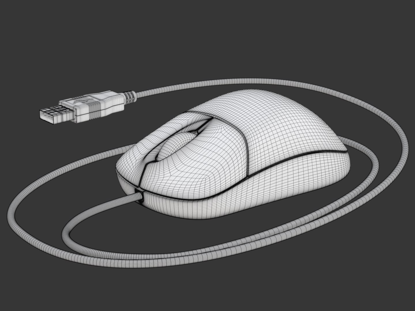 Computer mouse plug 3D model - TurboSquid 1337118