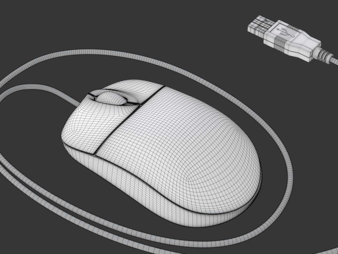 Computer mouse plug 3D model - TurboSquid 1337118