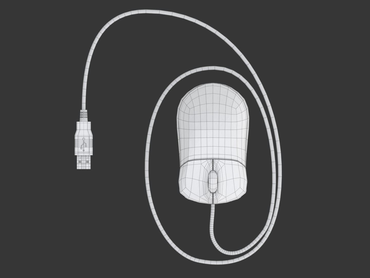 Computer mouse plug 3D model - TurboSquid 1337118