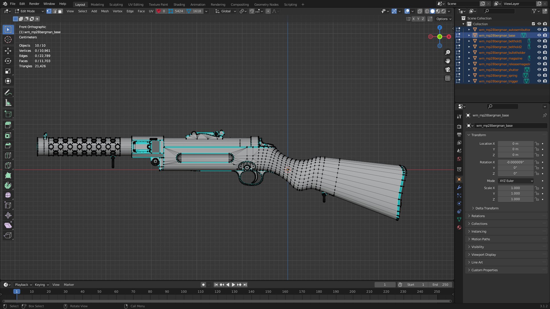 WWII MP28 II 3D Model - TurboSquid 2042632