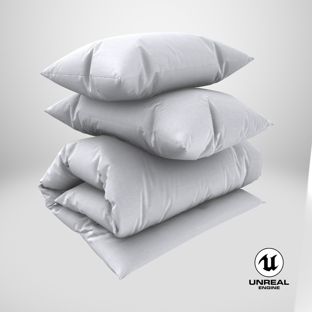 3D Bed Linen Set 2v PBR Model - TurboSquid 2219124