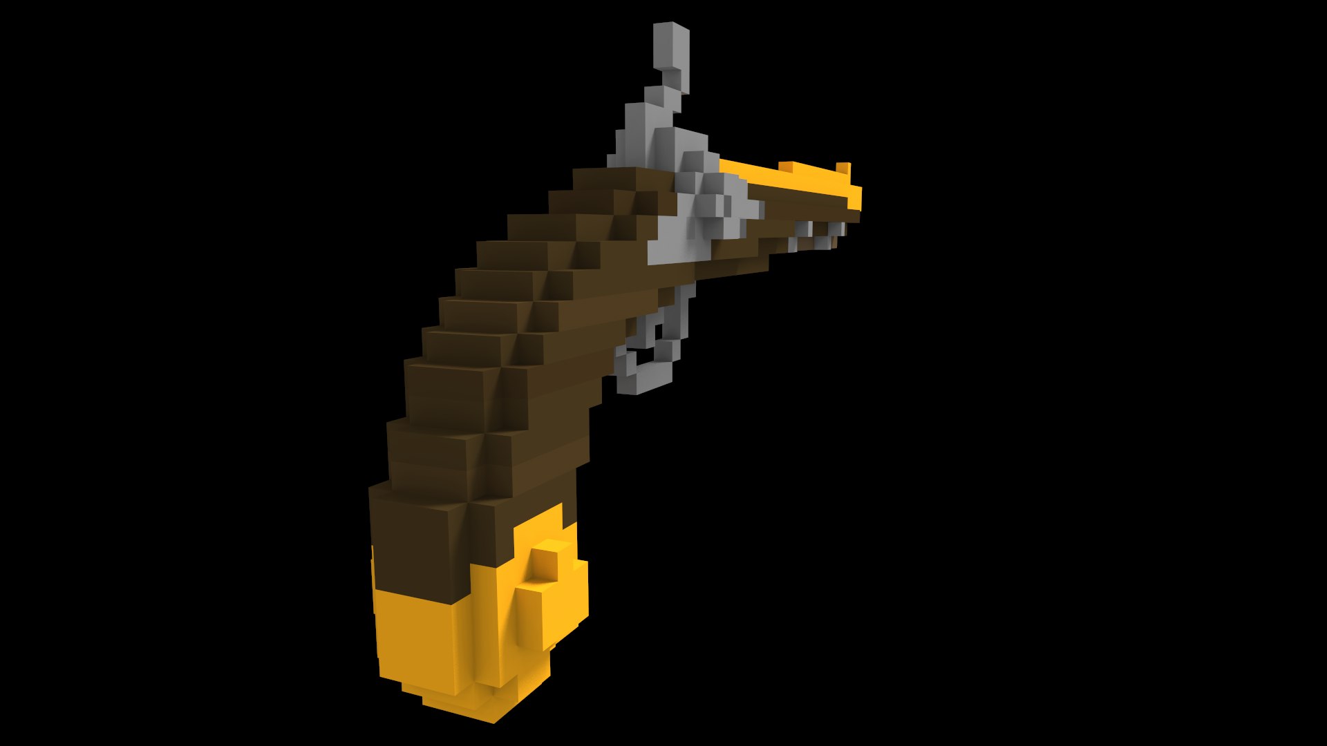 Golden Flintlock Pistol 3D model - TurboSquid 1836383