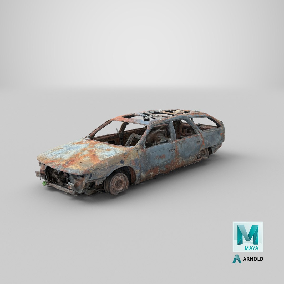 Burned Car Wreck 08 3D - TurboSquid 2109250