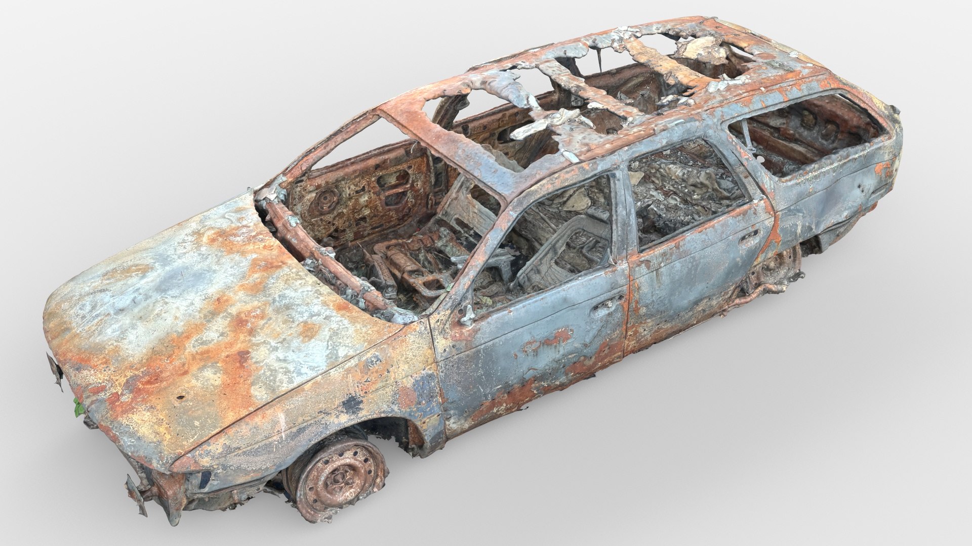 Burned Car Wreck 08 3D - TurboSquid 2109250