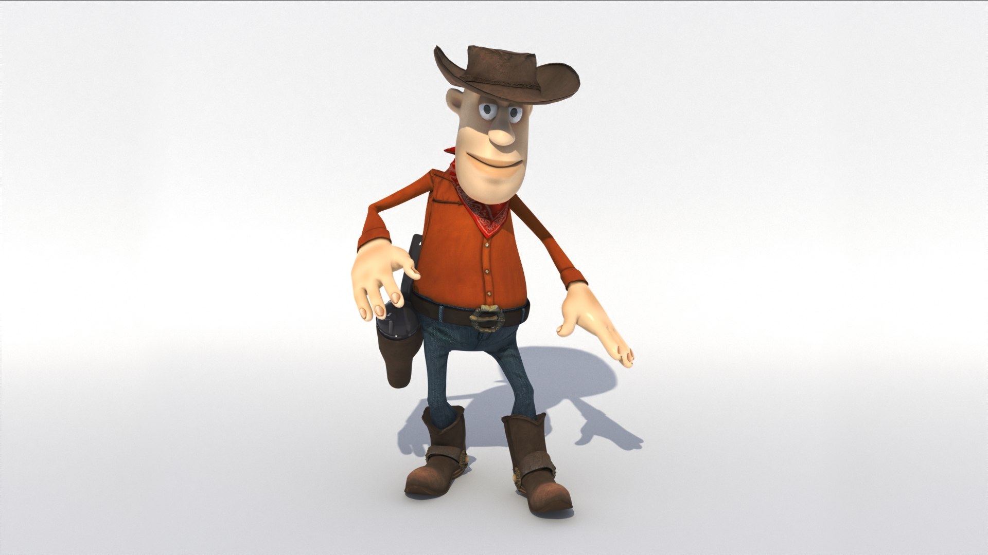 Cowboy Cartoon Animated 3D - TurboSquid 2064720