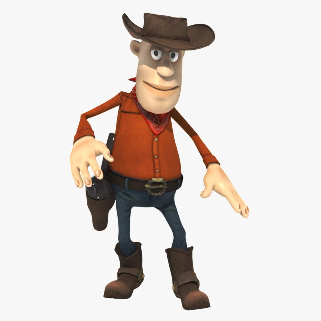 Cowboy Cartoon Animated 3D - TurboSquid 2064720