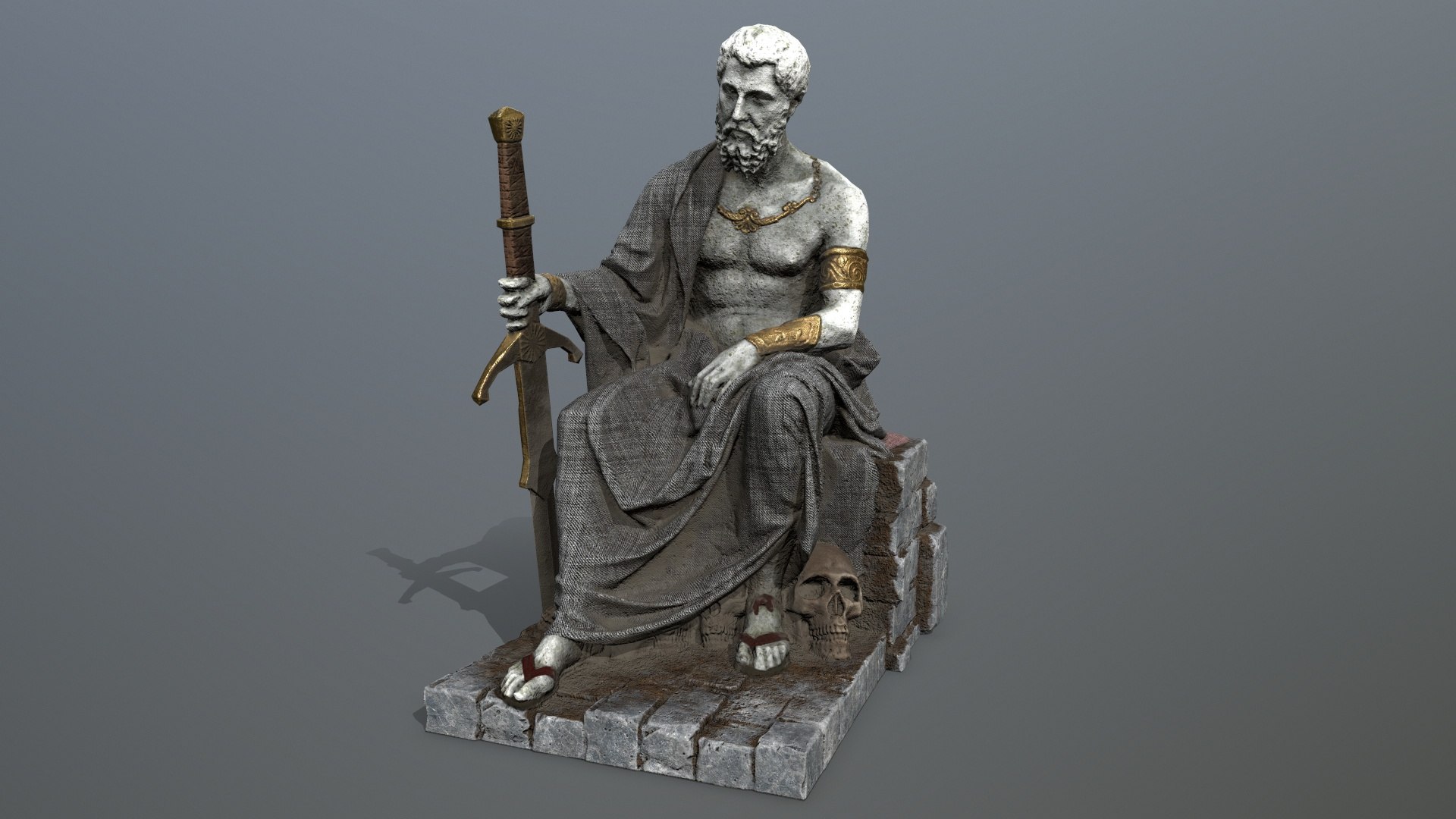Man Statue 3D Model - TurboSquid 2066494