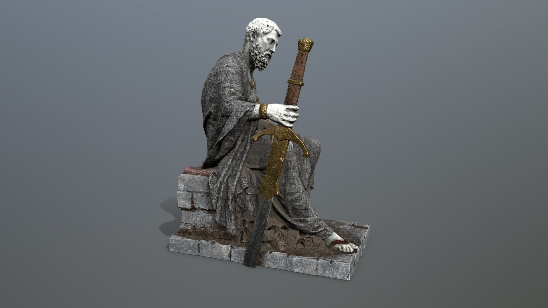 Man Statue 3D Model - TurboSquid 2066494