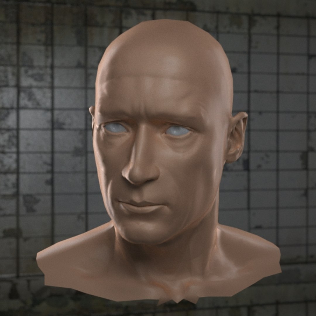 3ds Max Male Hero Head Normal