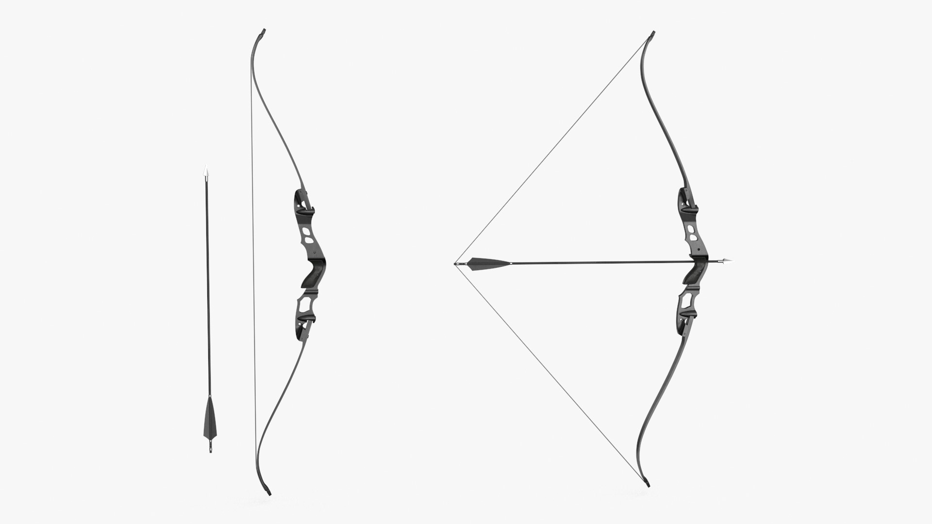 Recurve Bow 3D model - TurboSquid 2051214